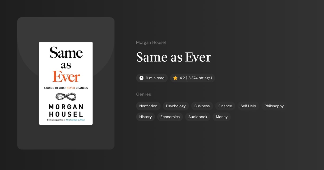 Same as Ever Book Summary