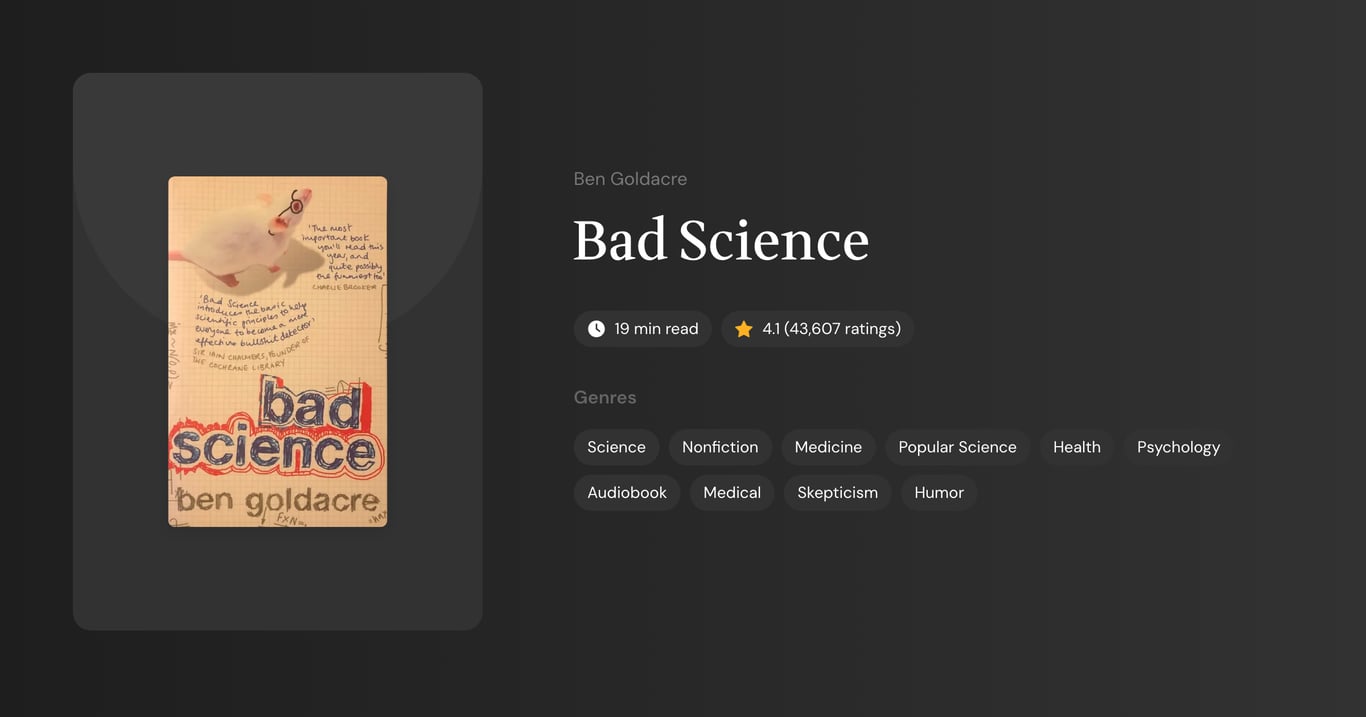 Bad Science Book Summary