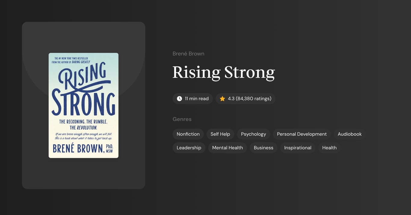 Rising Strong Book Summary