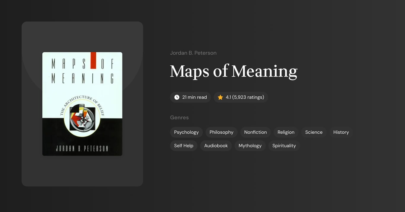 Maps of Meaning Book Summary