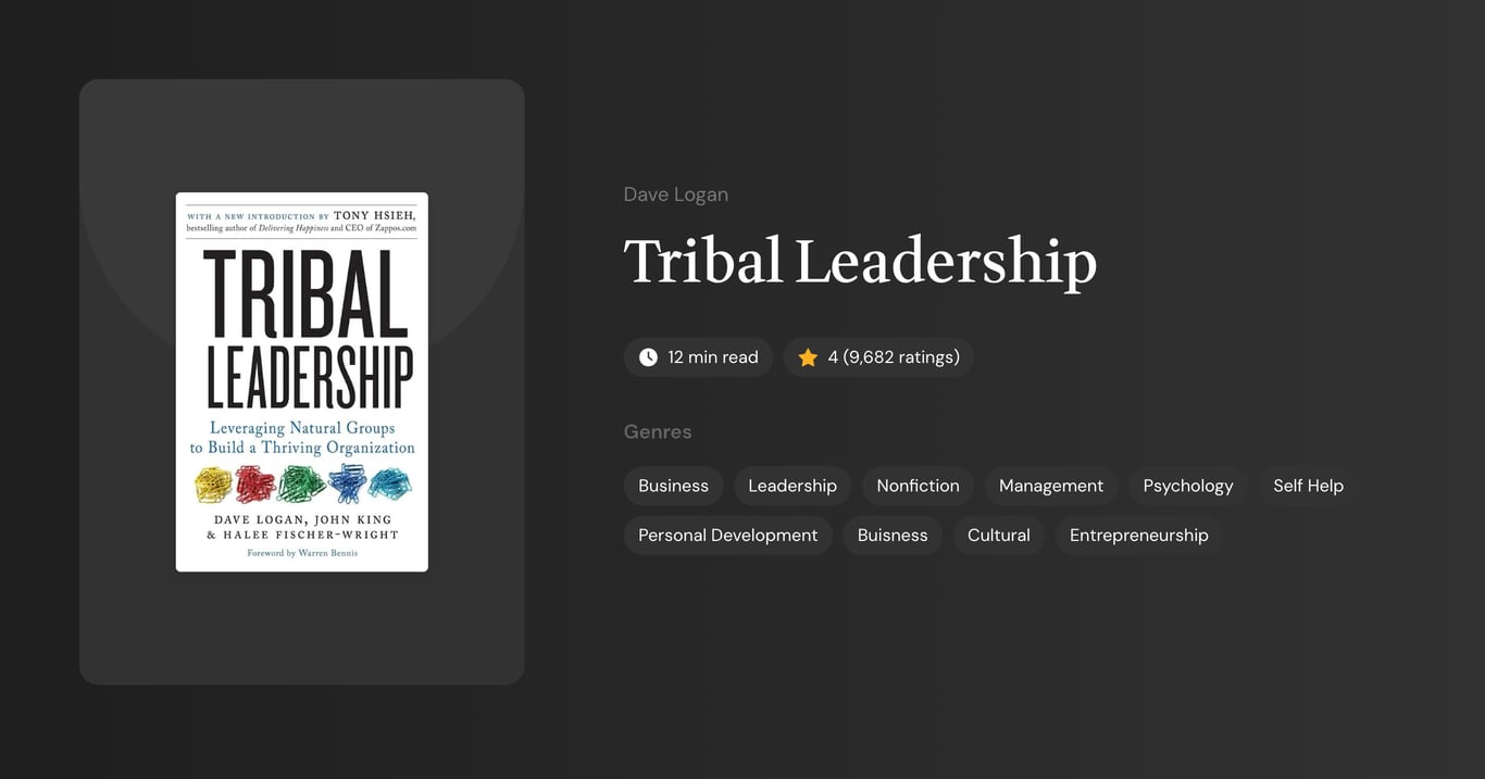 Tribal Leadership Book Summary