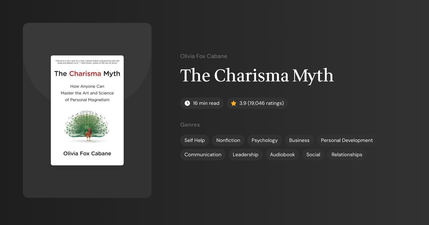 The Charisma Myth Book Summary