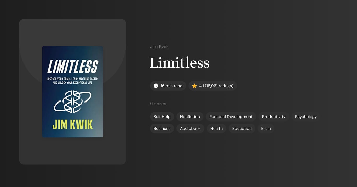 Limitless Book Summary