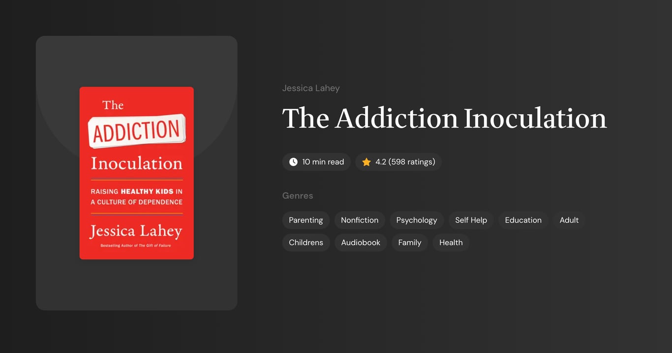 The Addiction Inoculation Book Summary
