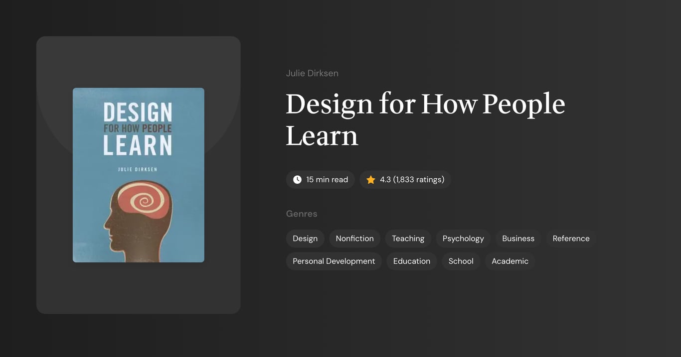 Design for How People Learn Book Summary