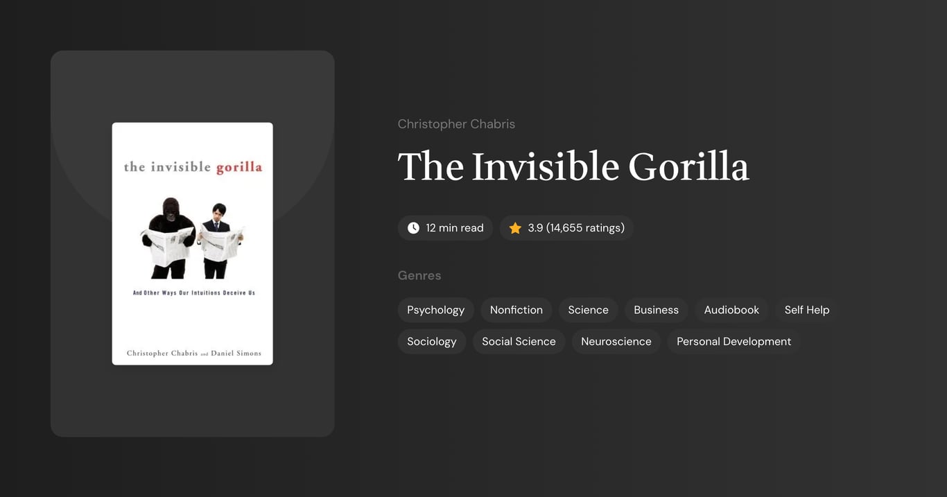 The Invisible Gorilla Book Summary