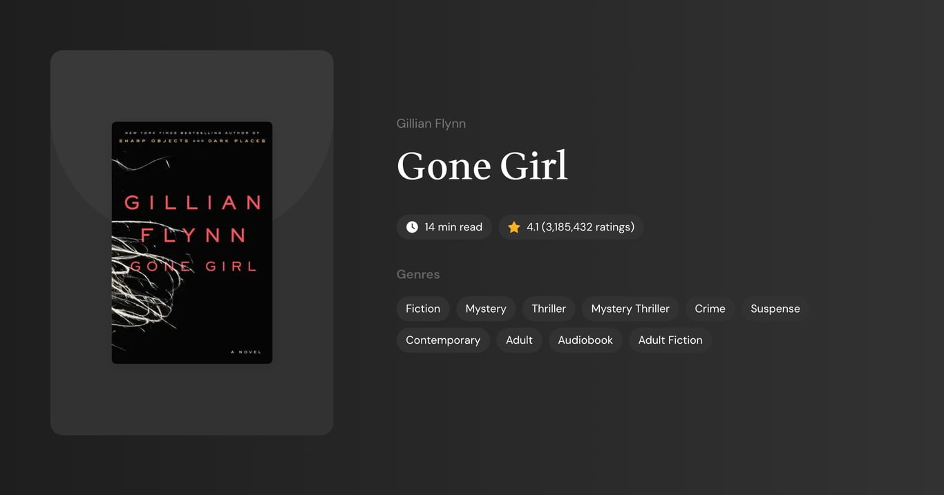 Gone Girl Book Summary