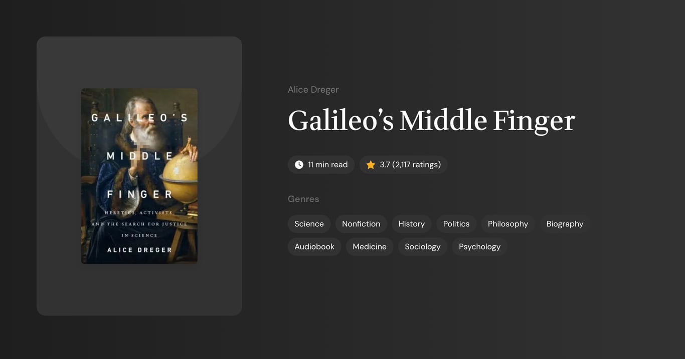 Galileo’s Middle Finger Book Summary