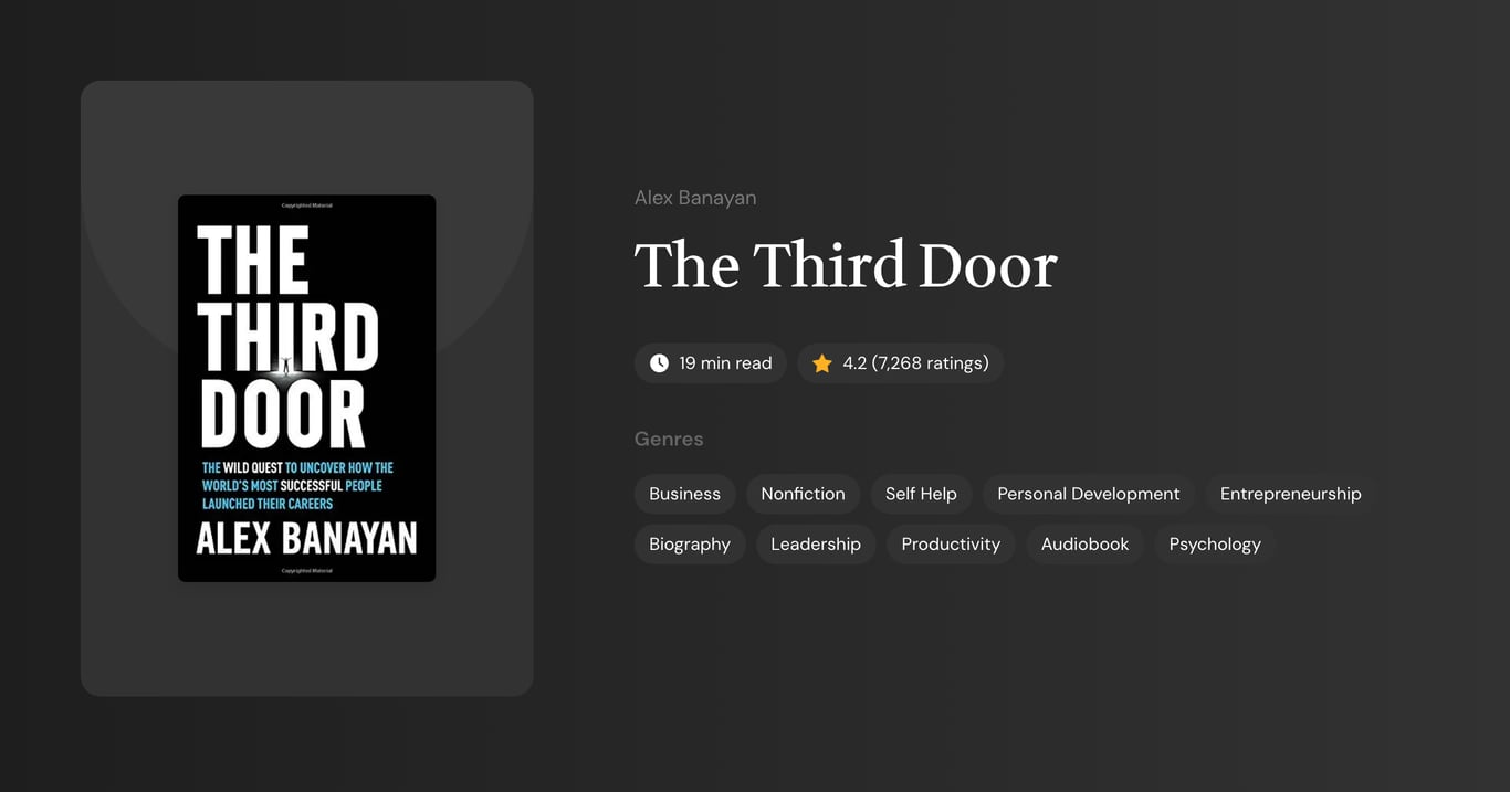 The Third Door Book Summary
