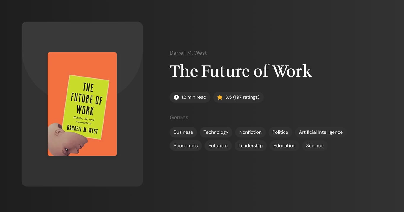 The Future of Work Book Summary