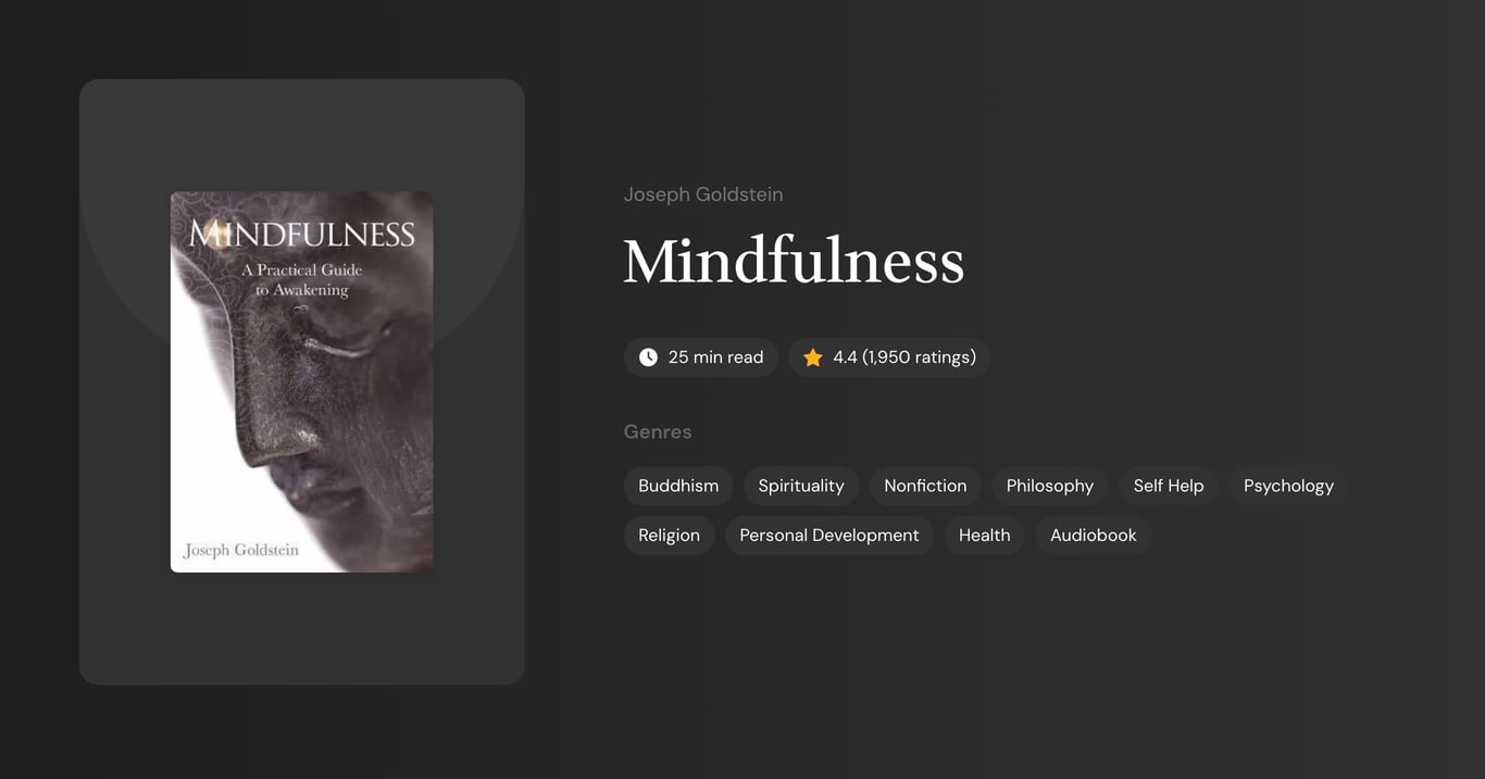 Mindfulness Book Summary