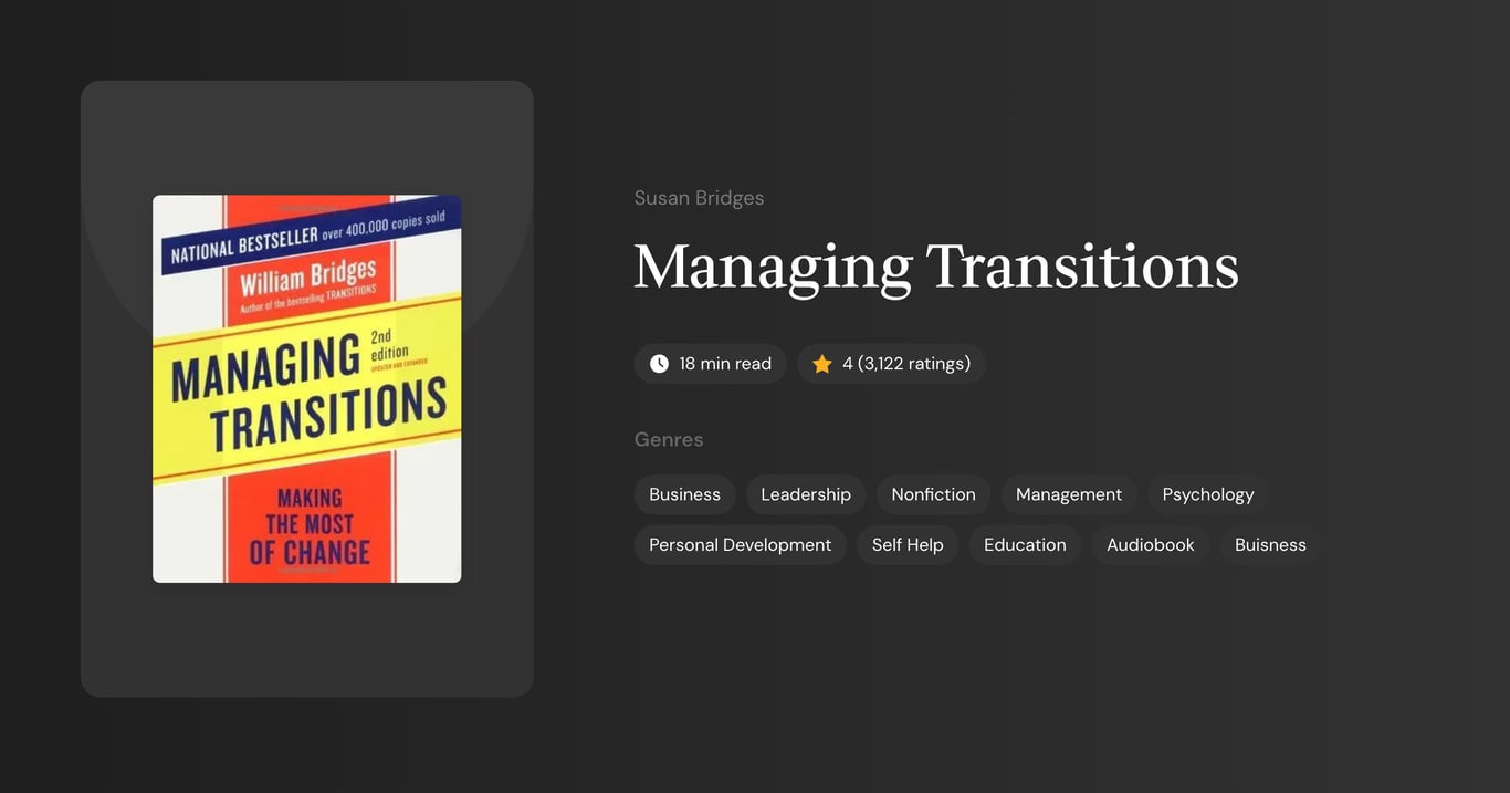 Managing Transitions Book Summary