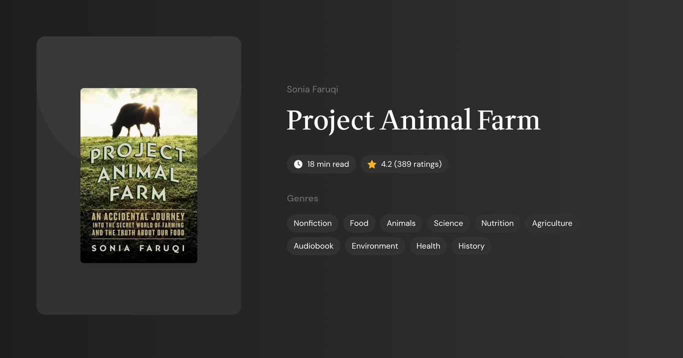 Project Animal Farm Book Summary