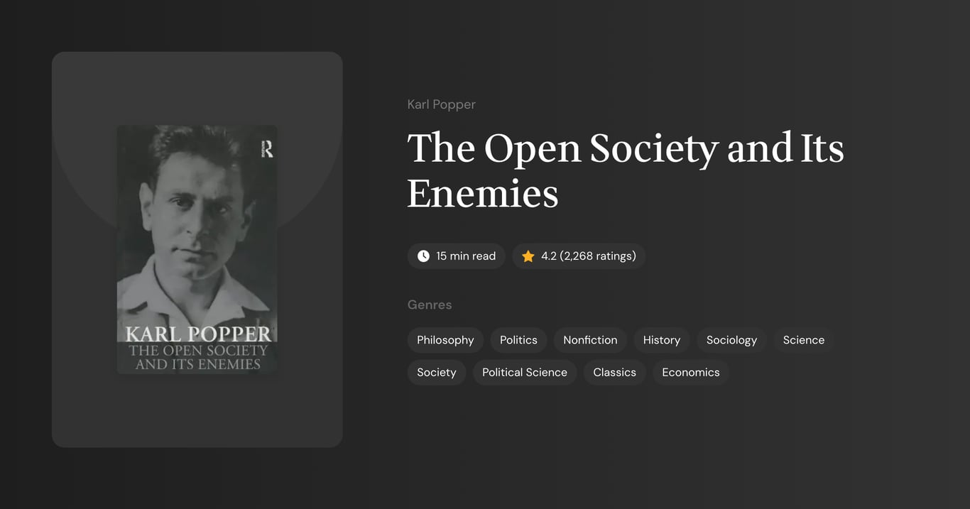 The Open Society and Its Enemies Book Summary