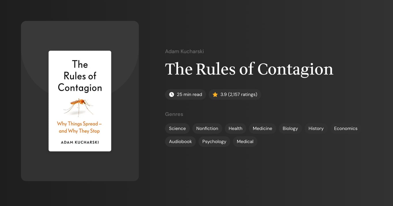 The Rules of Contagion Book Summary