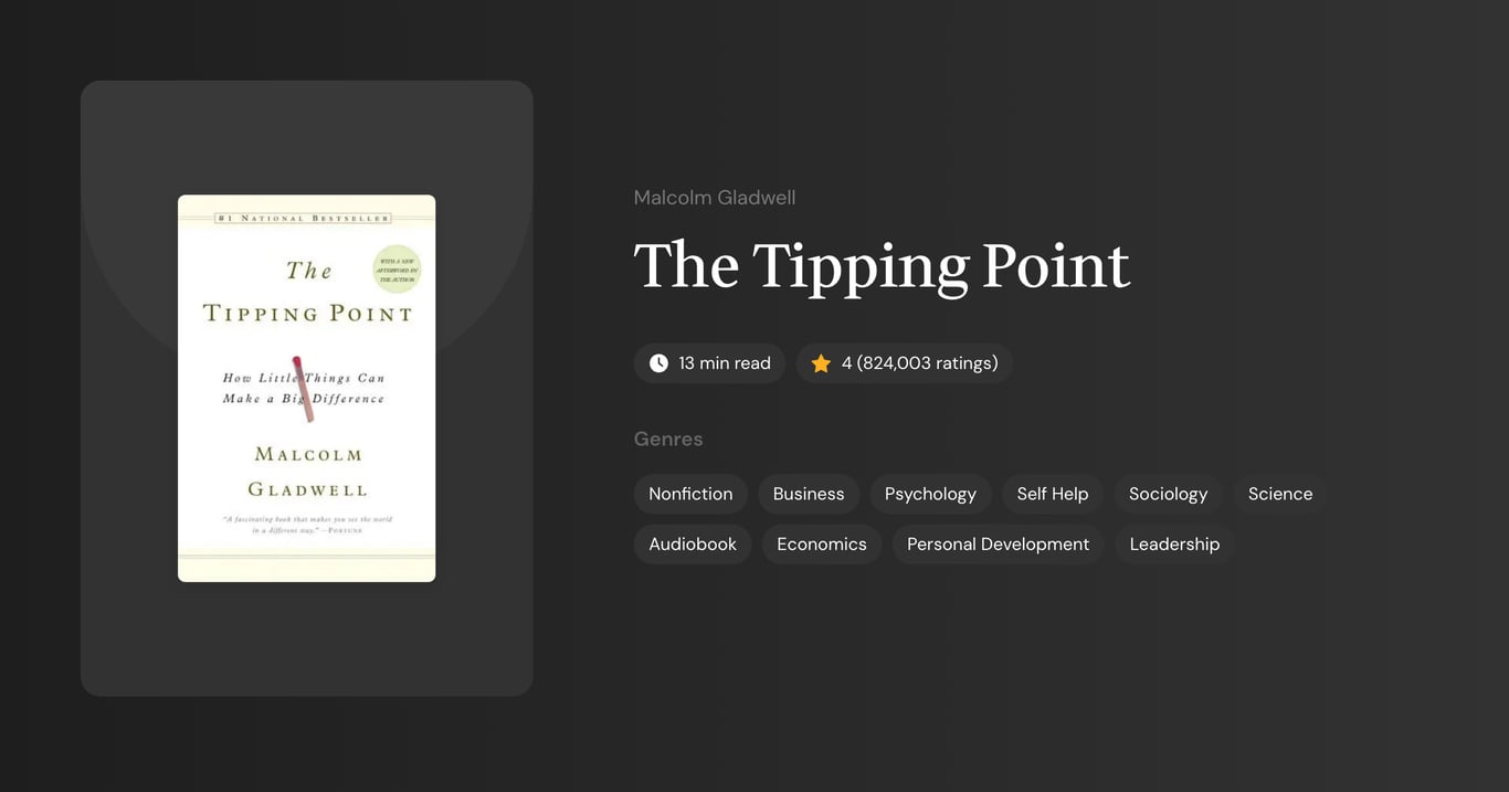 The Tipping Point Book Summary