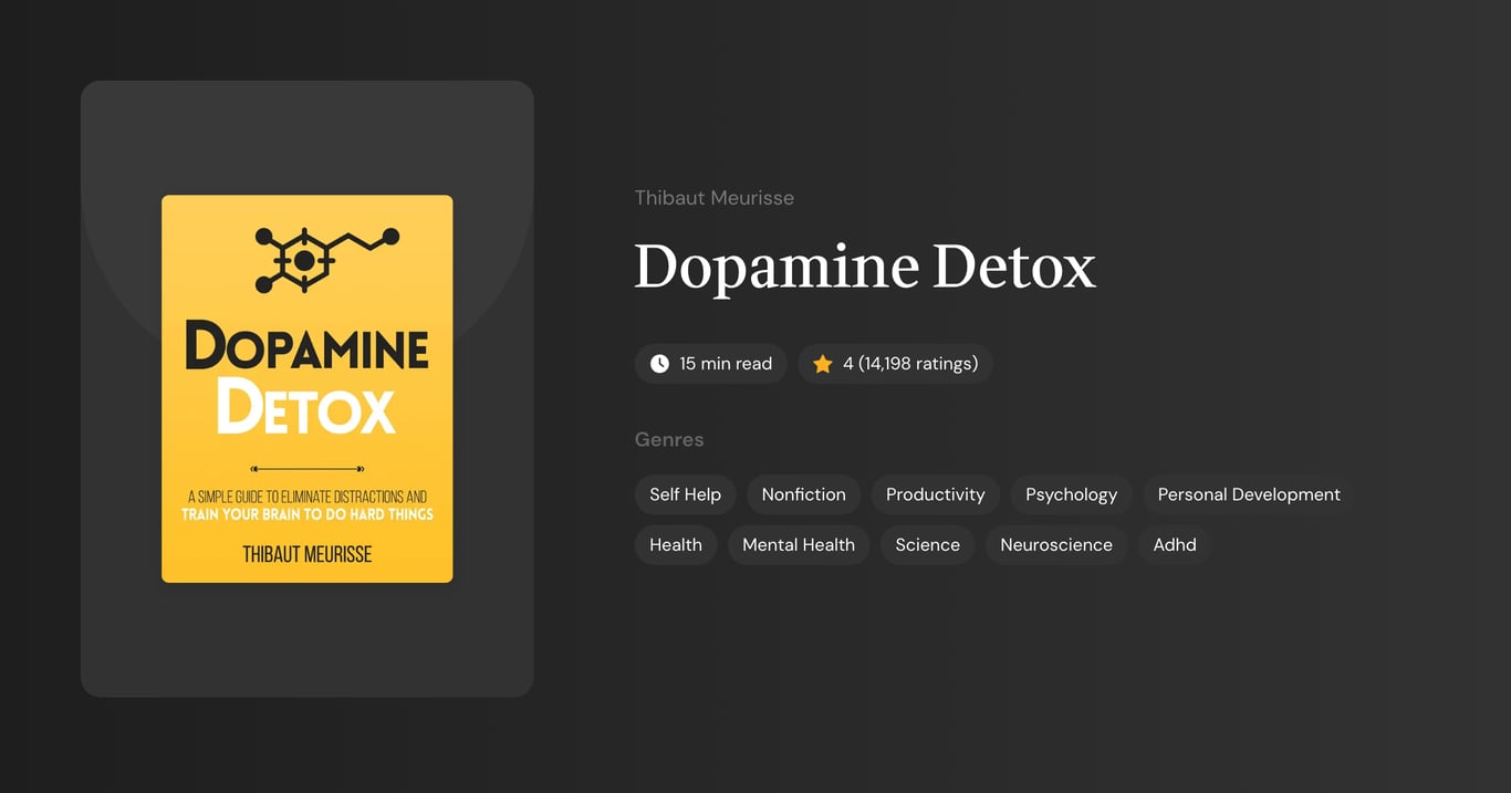 Dopamine Detox Book Summary