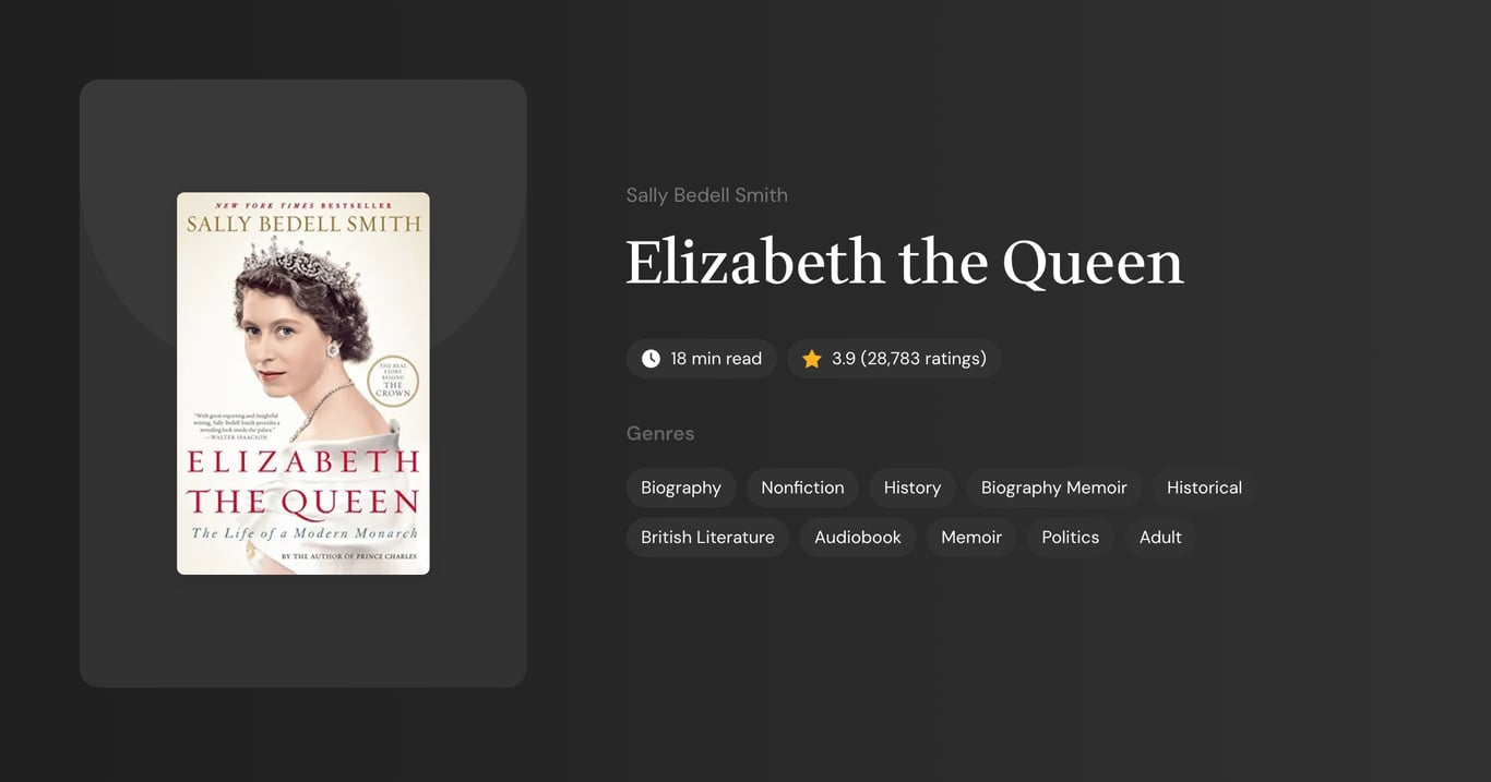 Elizabeth the Queen Book Summary