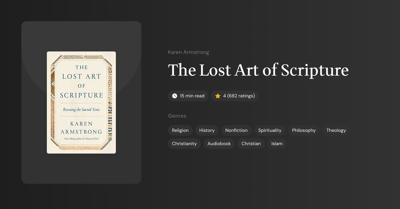 The Lost Art of Scripture Book Summary