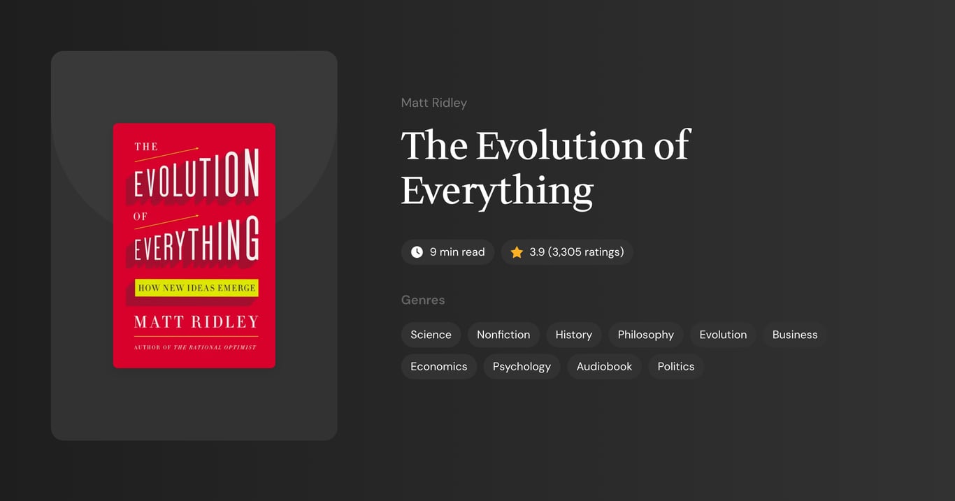 The Evolution of Everything Book Summary