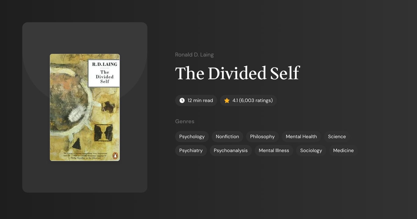 The Divided Self Book Summary