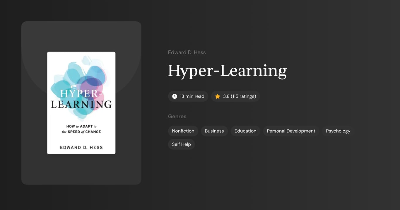 Hyper-Learning Book Summary