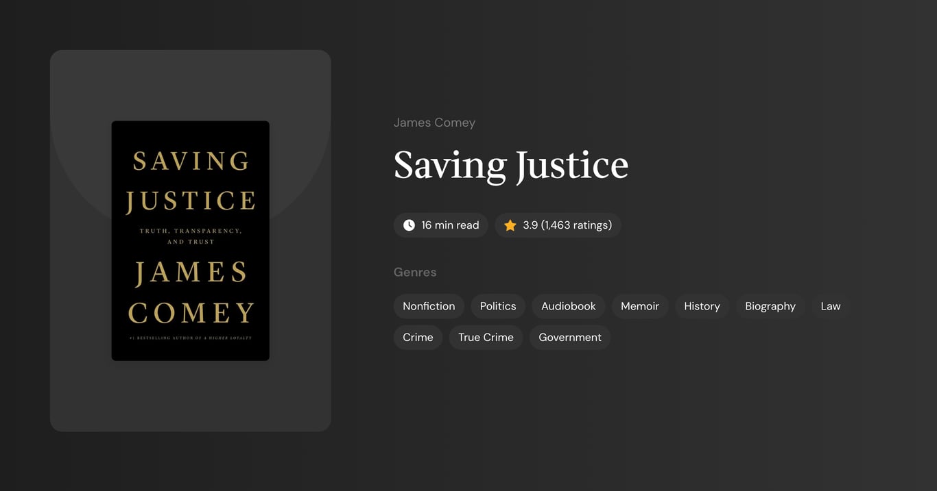 Saving Justice Book Summary