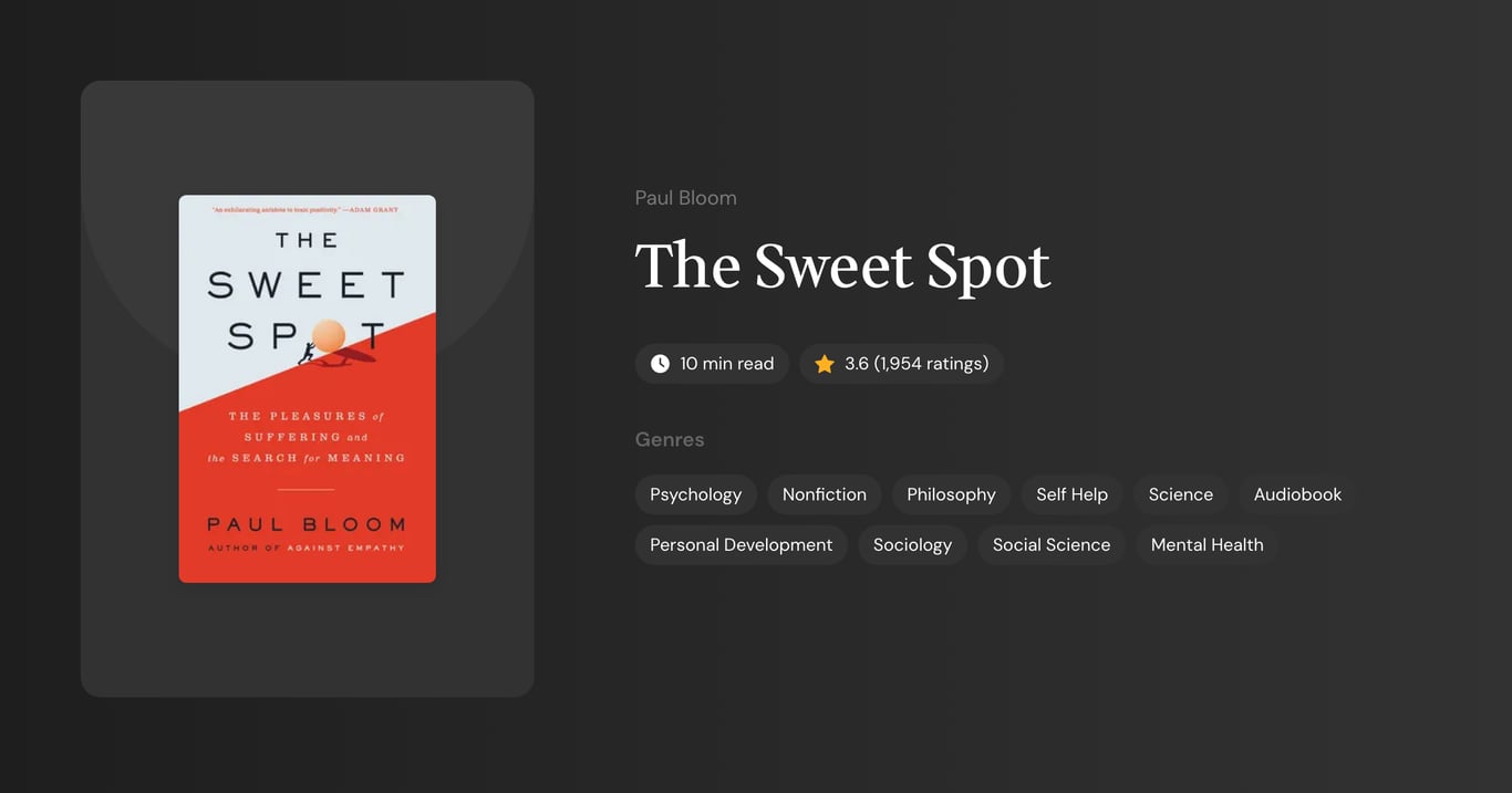 The Sweet Spot Book Summary