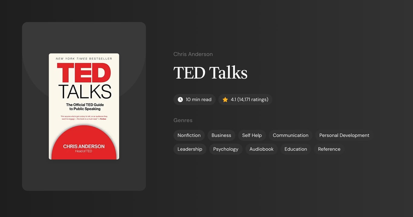 TED Talks Book Summary