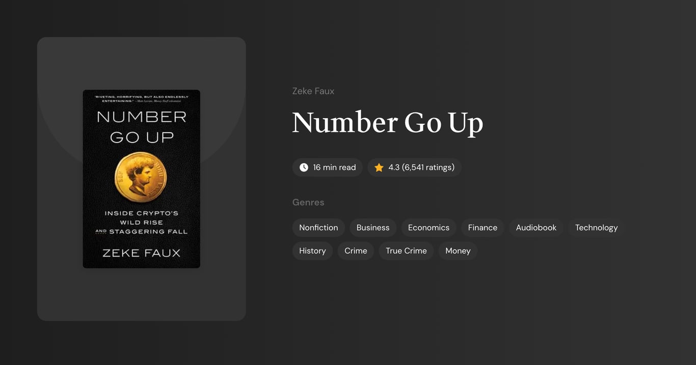 Number Go Up Book Summary