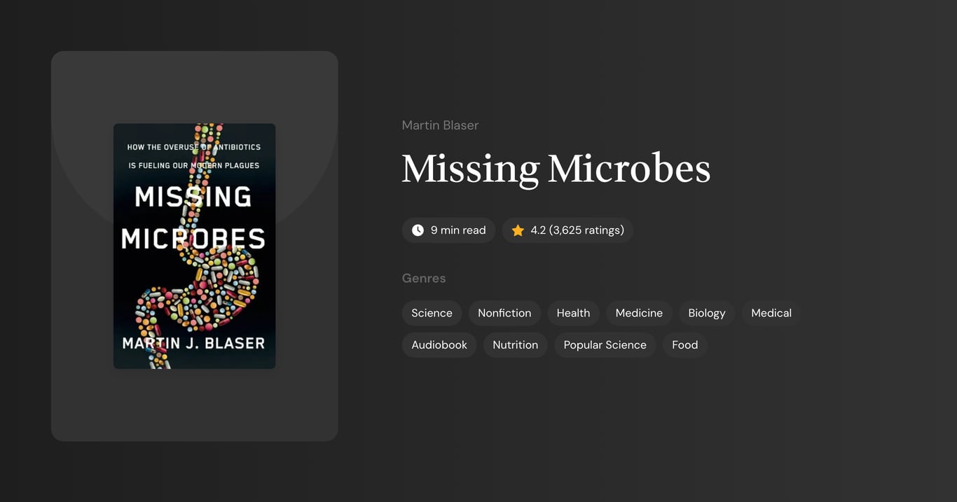 Missing Microbes Book Summary