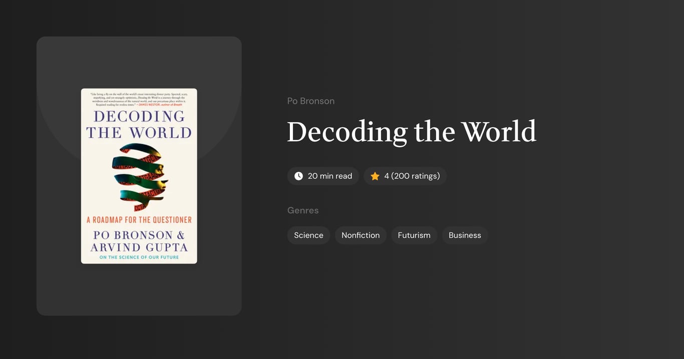 Decoding the World Book Summary
