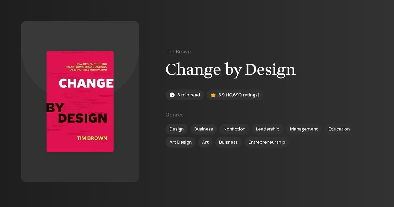 Change by Design Book Summary