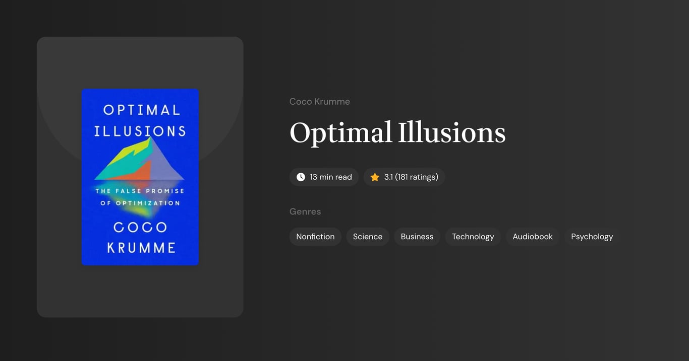 Optimal Illusions Book Summary