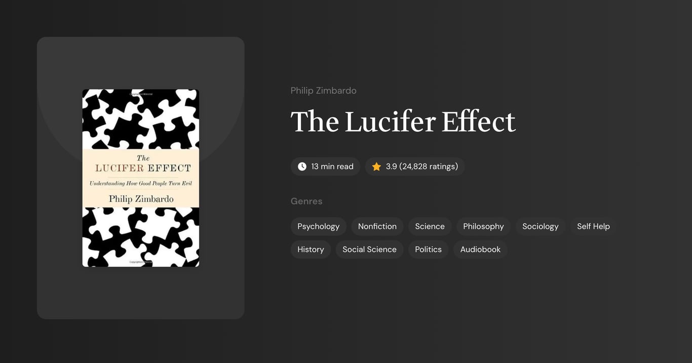 The Lucifer Effect Book Summary