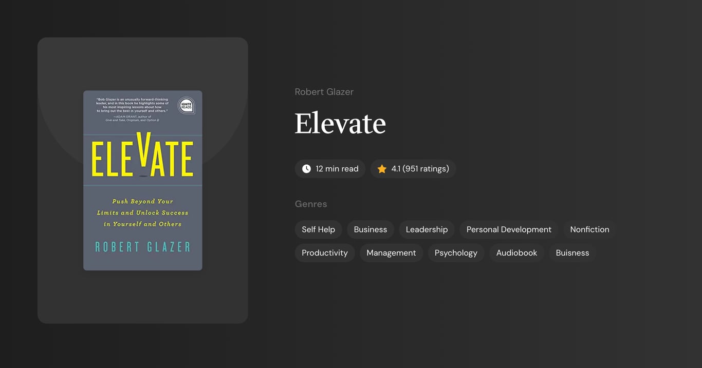 Elevate Book Summary