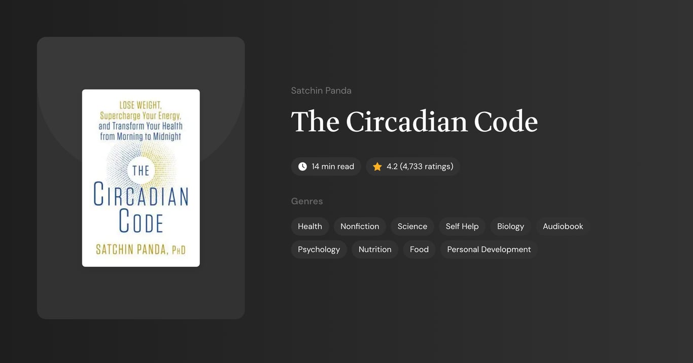 The Circadian Code Book Summary