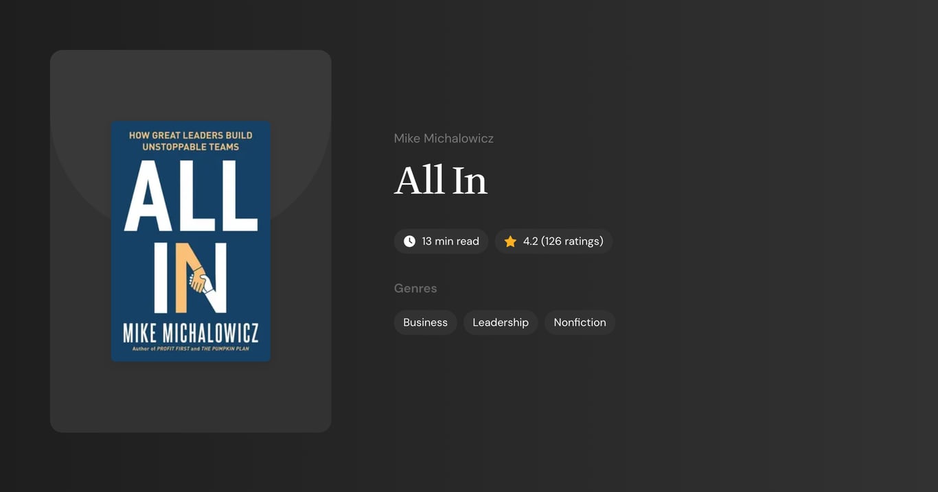 All In Book Summary