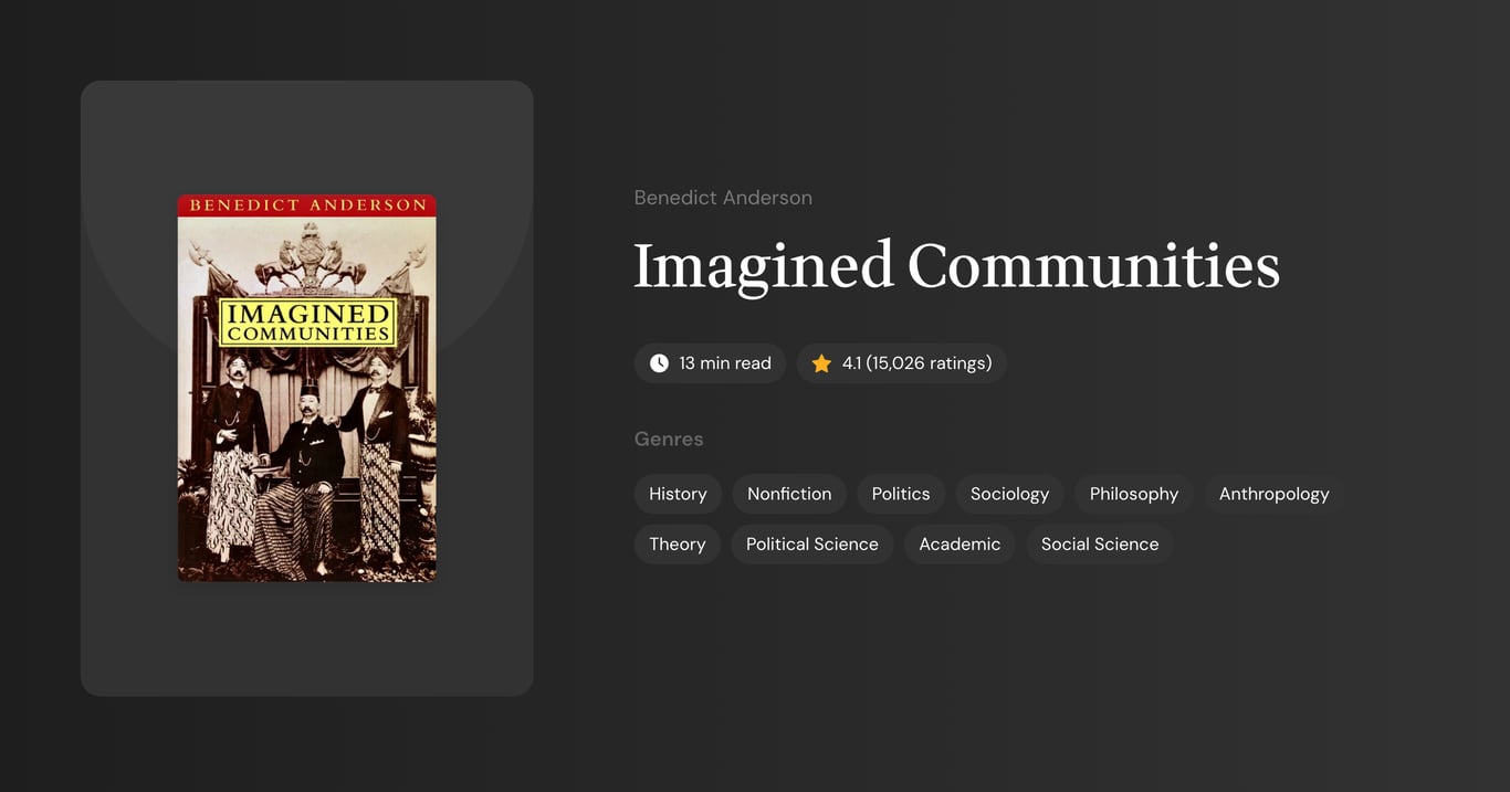 Imagined Communities Book Summary
