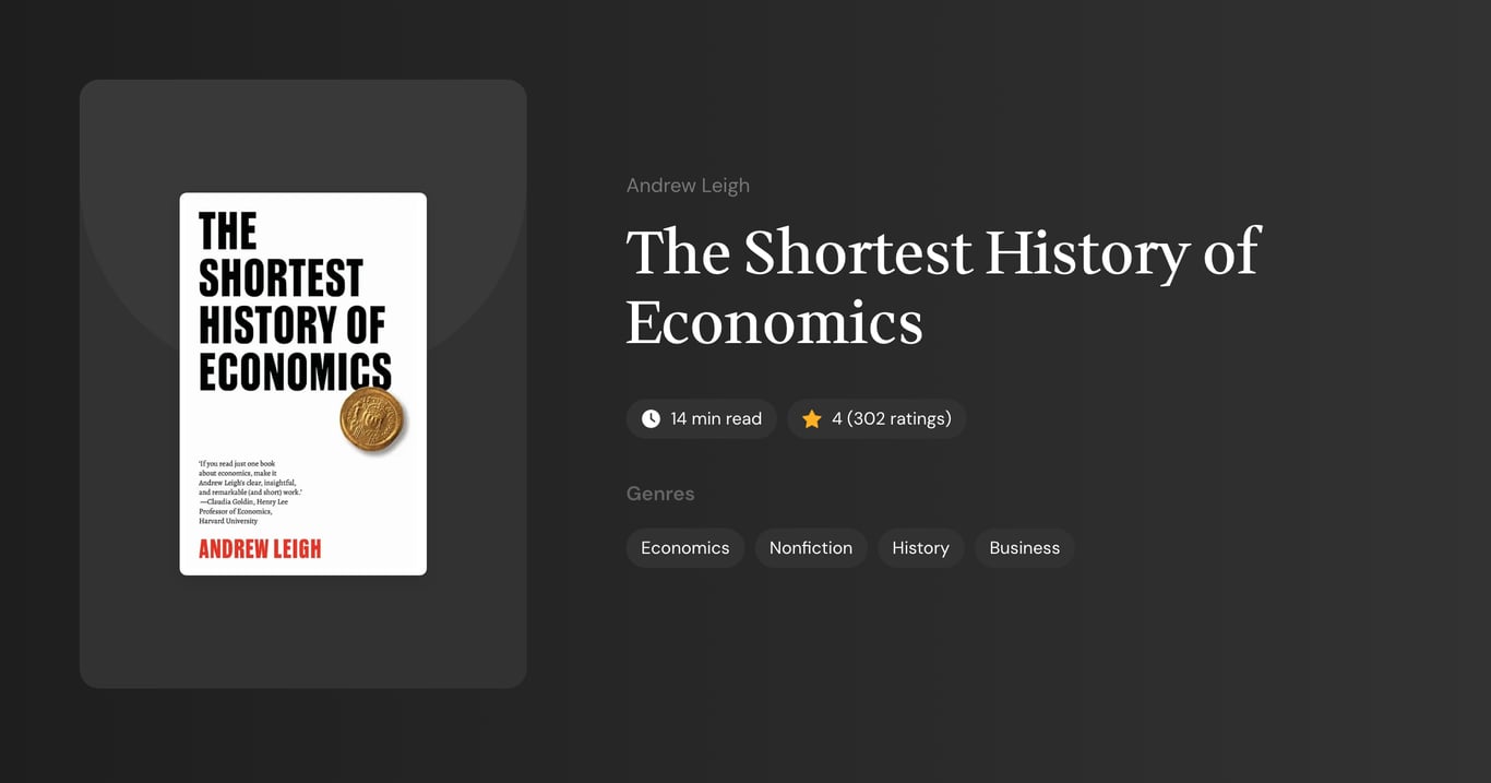 The Shortest History of Economics Book Summary
