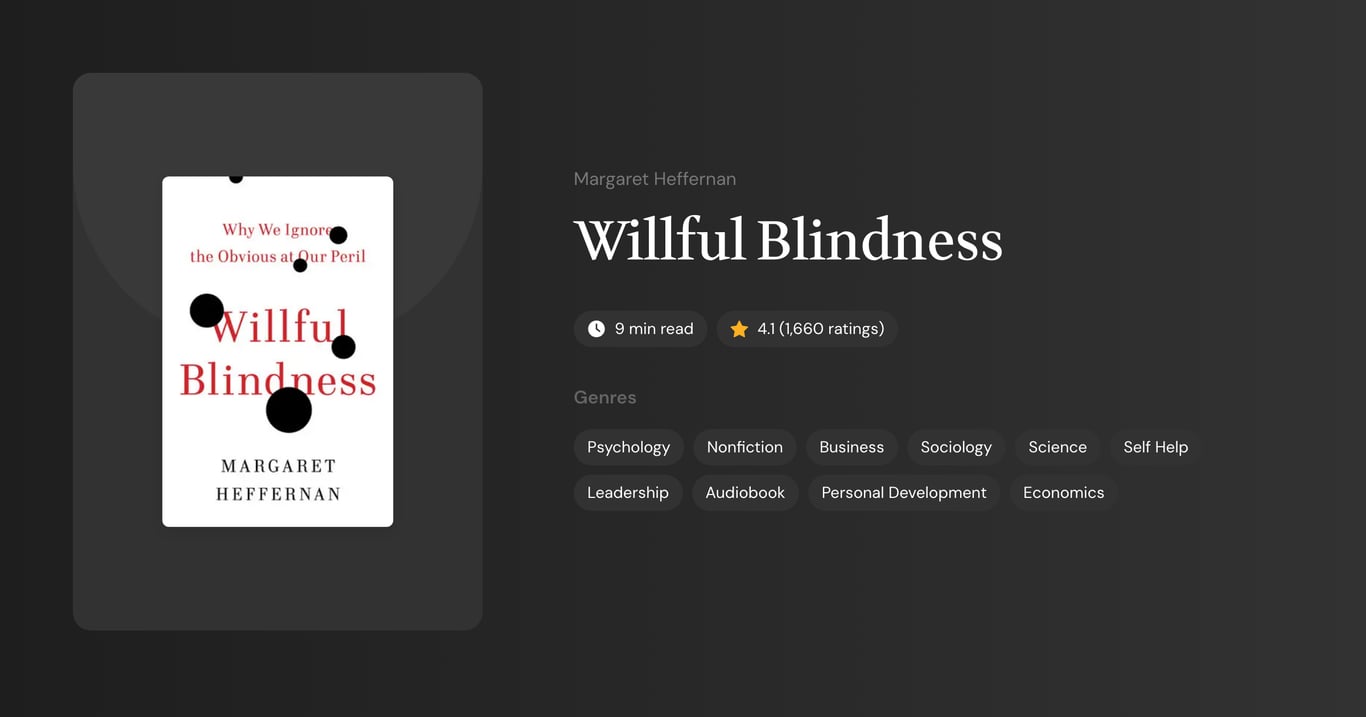 Willful Blindness Book Summary