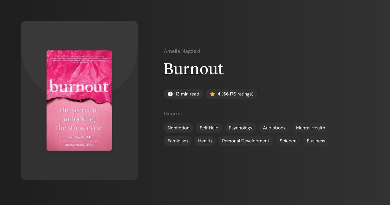 Burnout Book Summary