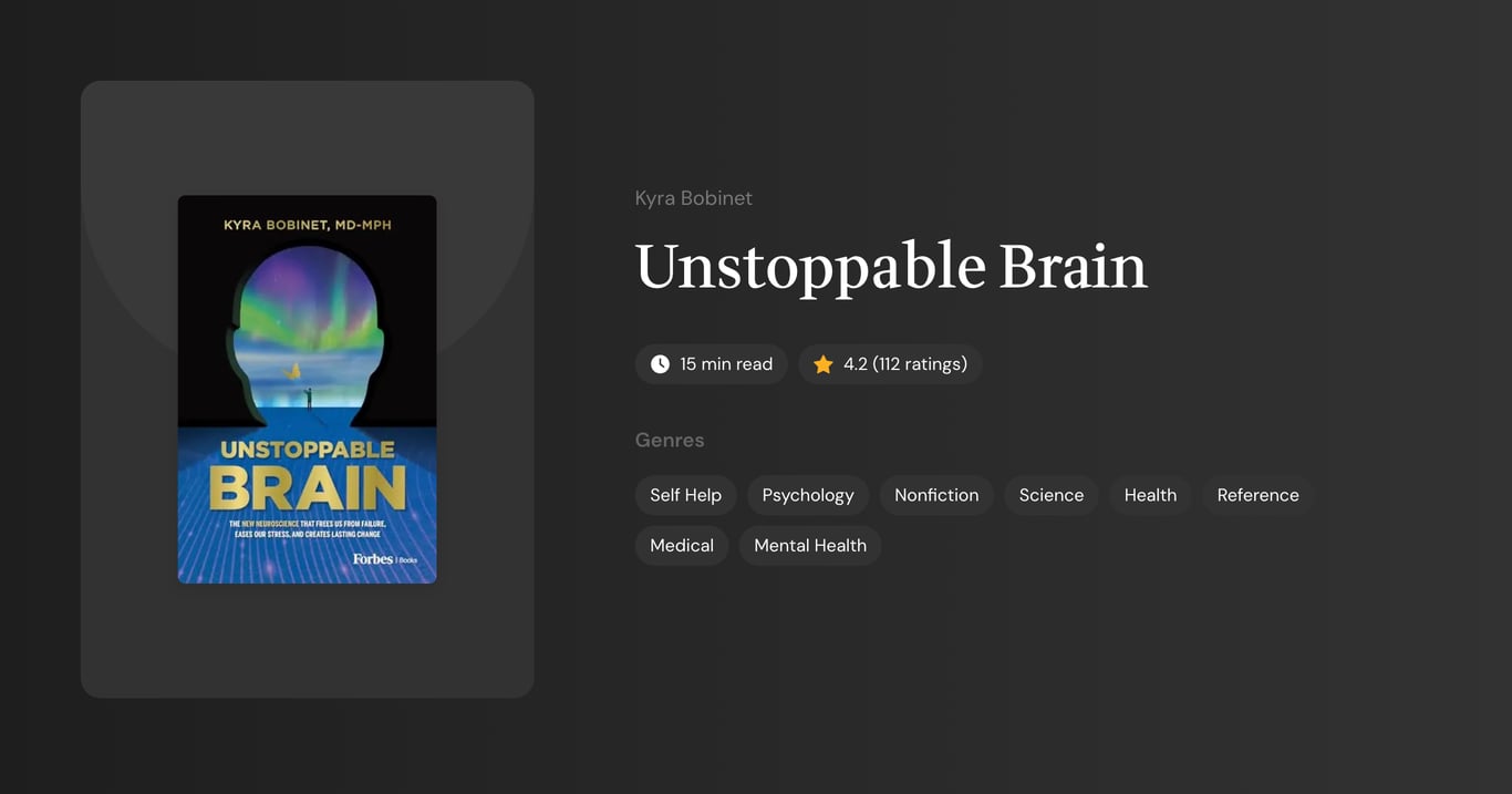 Unstoppable Brain Book Summary