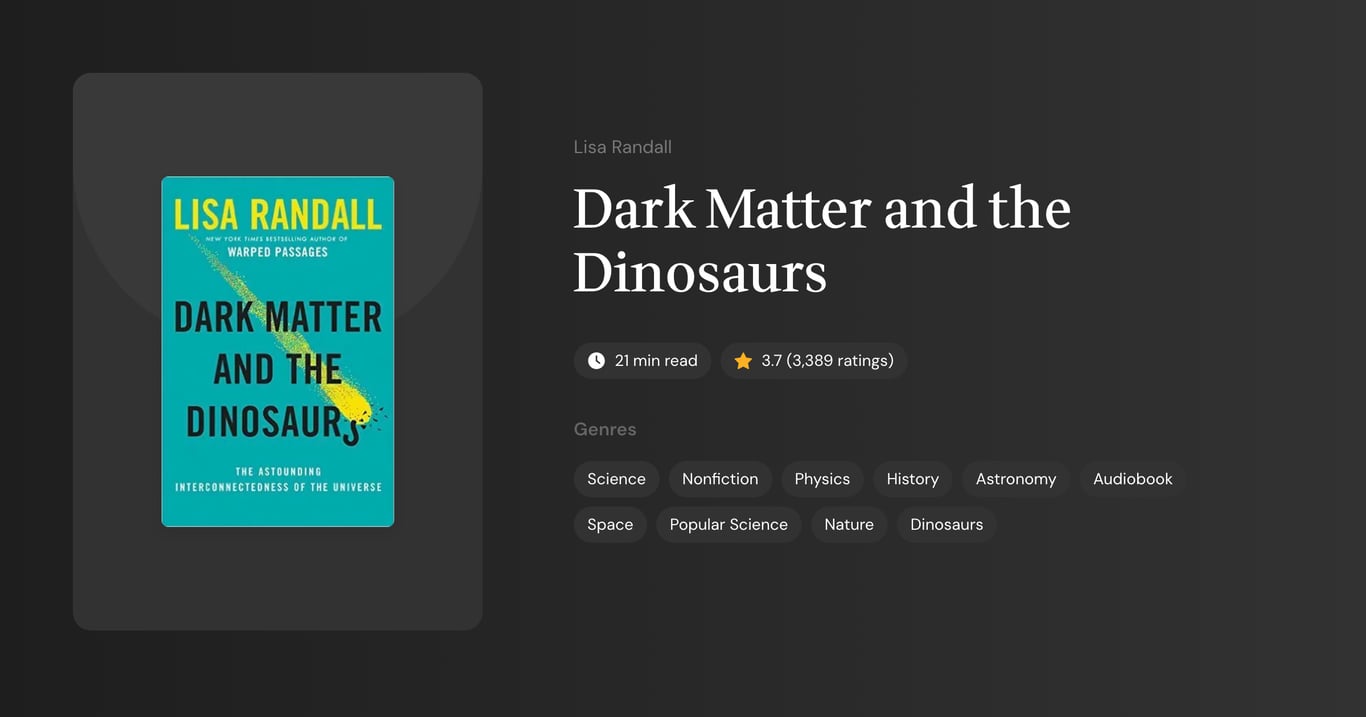 Dark Matter and the Dinosaurs Book Summary