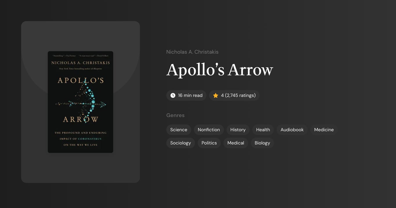 Apollo’s Arrow Book Summary