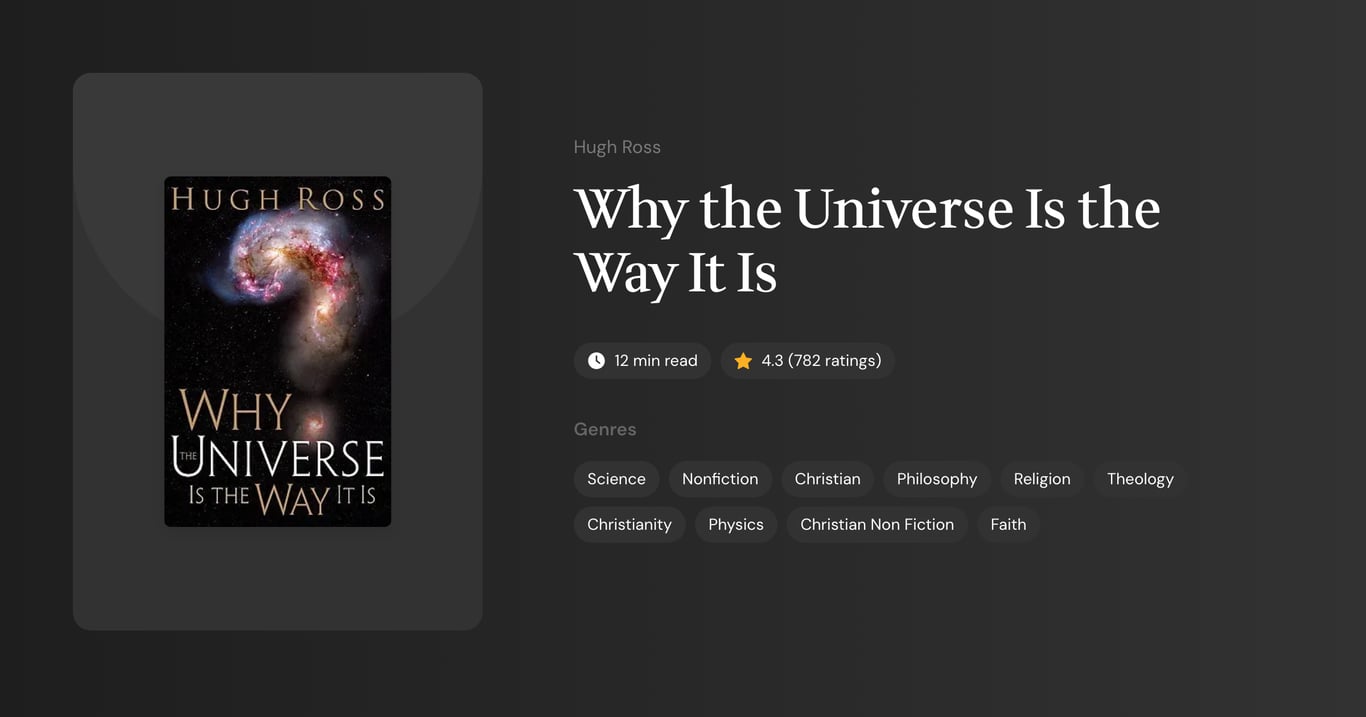 Why the Universe Is the Way It Is Book Summary