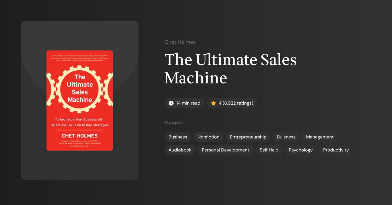 The Ultimate Sales Machine Book Summary