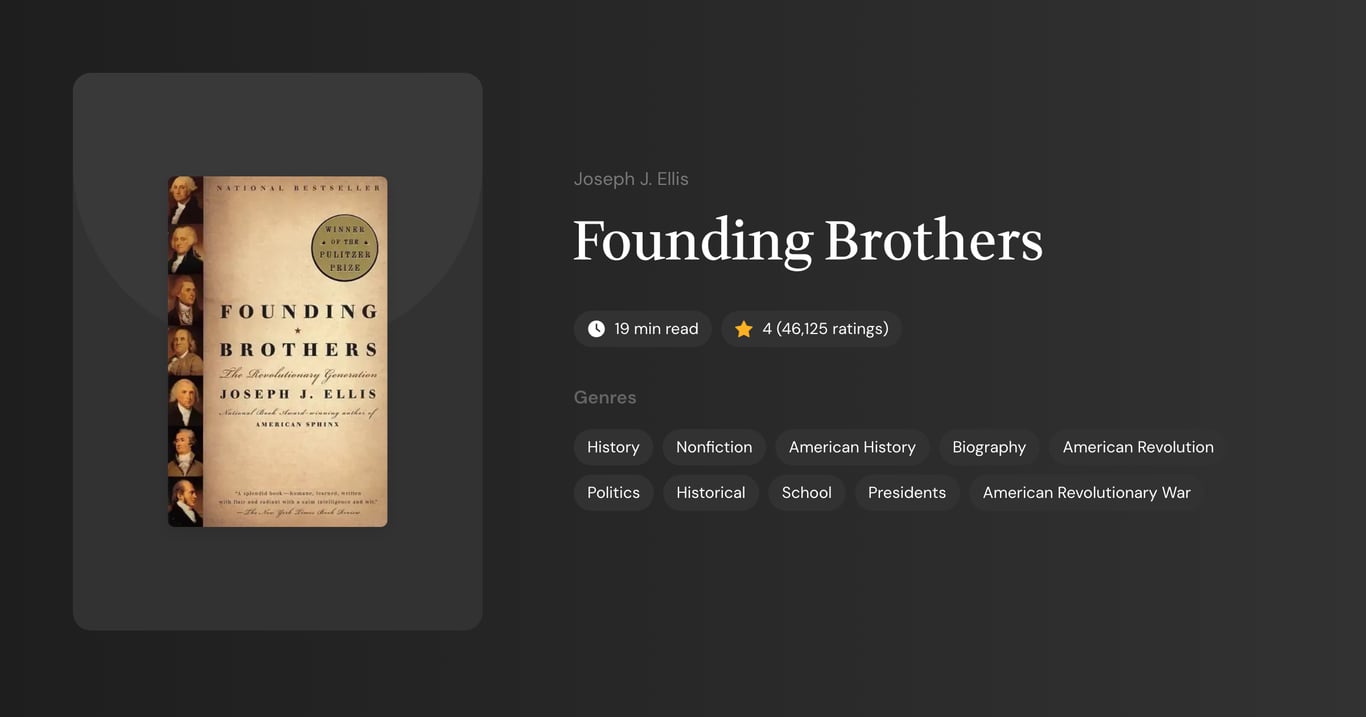 Founding Brothers Book Summary