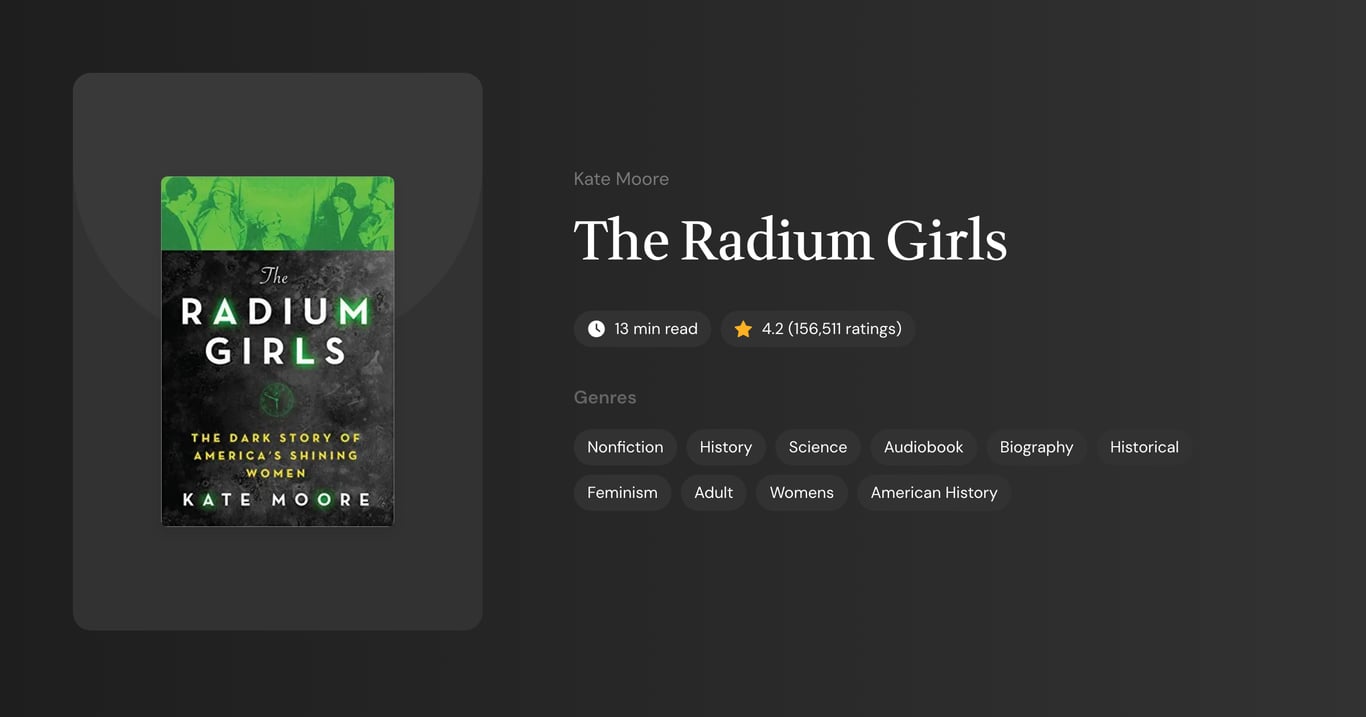 The Radium Girls Book Summary