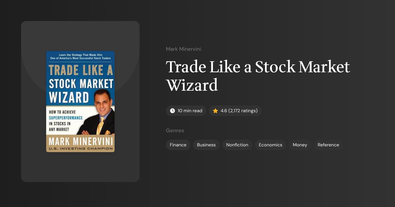 Trade Like a Stock Market Wizard Book Summary